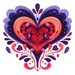Purple and Red Hearts Clip Art Set | Valentine Digital Images ...