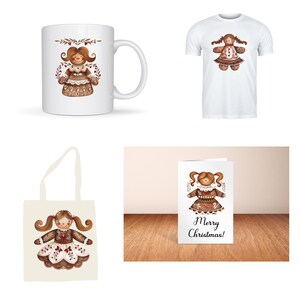 Gingerbread Women Clip Art Set | Holiday Digital Images | for ...