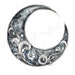 Silver Floral Moon Clip Art Set | Digital Images | for Scrapbooks, Card ...