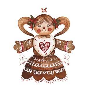 Gingerbread Women Clip Art Set | Holiday Digital Images | for ...