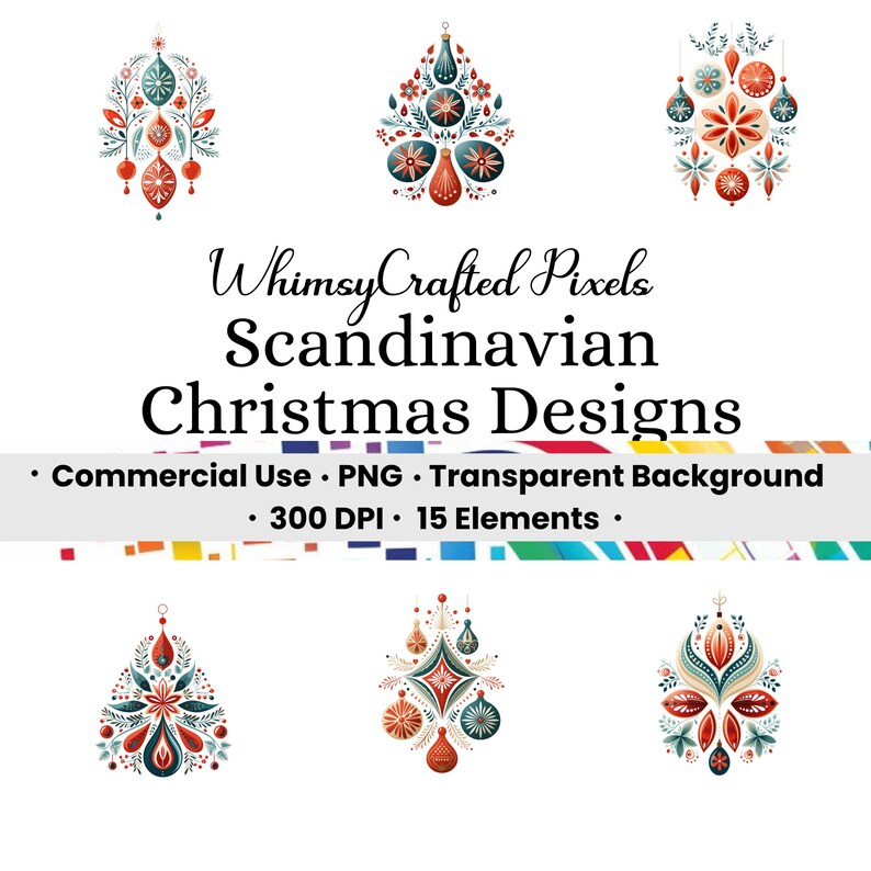 Scandi Christmas Designs Clip Art Set | Holiday Digital Images ...