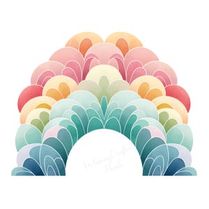 Pastel Rainbows Clip Art Set | Digitals Rainbow Images for Scrapbooks ...