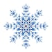 Blue Watercolor Snowflakes Clip Art Set | Winter Digital Images ...