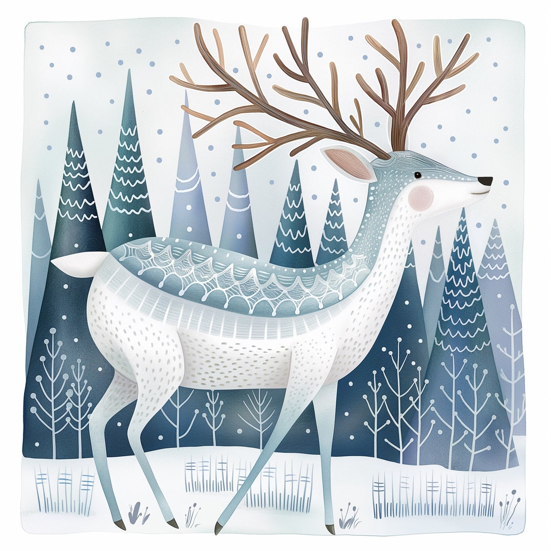 Scandinavian Winter Animals Digital Pages | Scandi Printable Digital ...