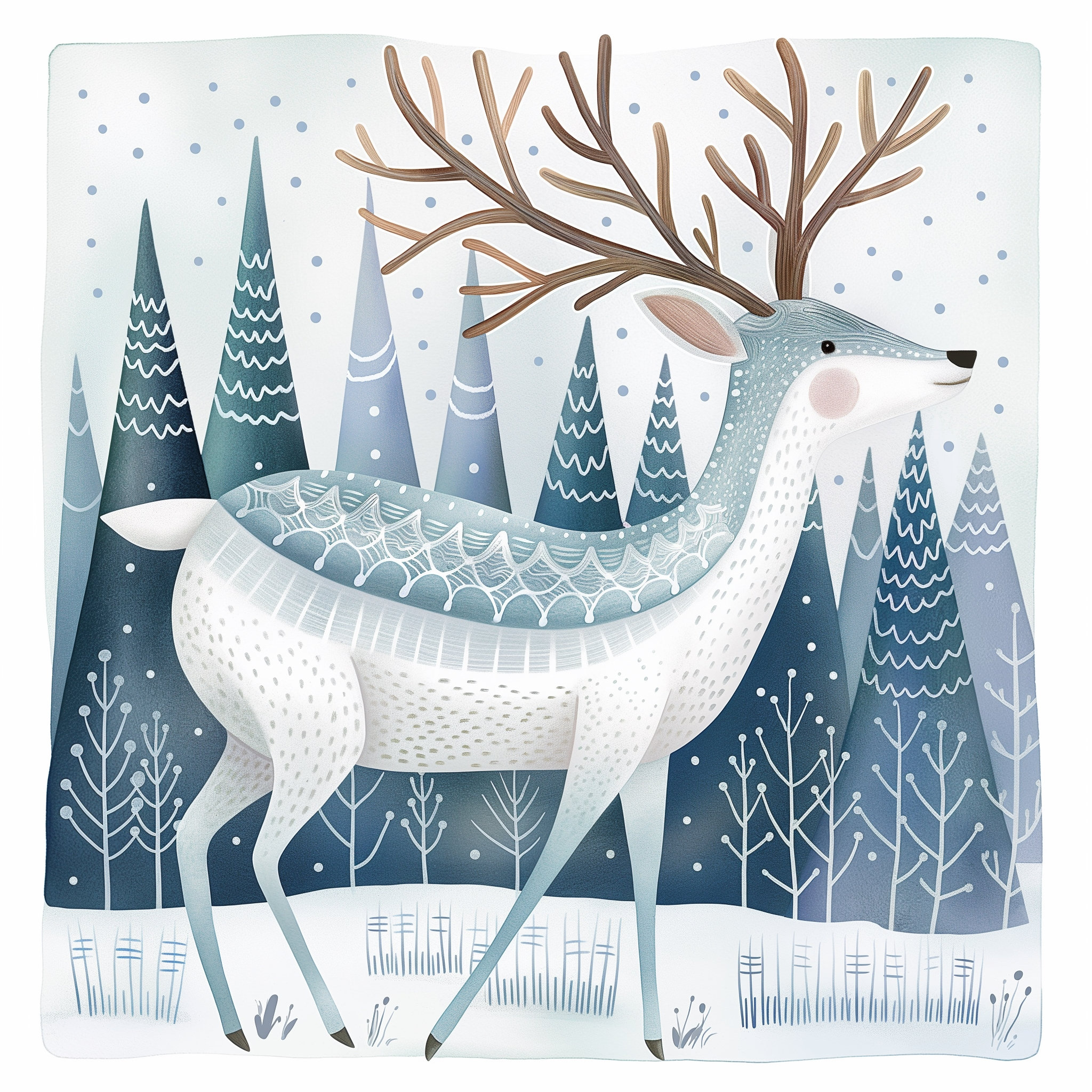 Scandinavian Winter Animals Digital Pages | Scandi Printable Digital ...