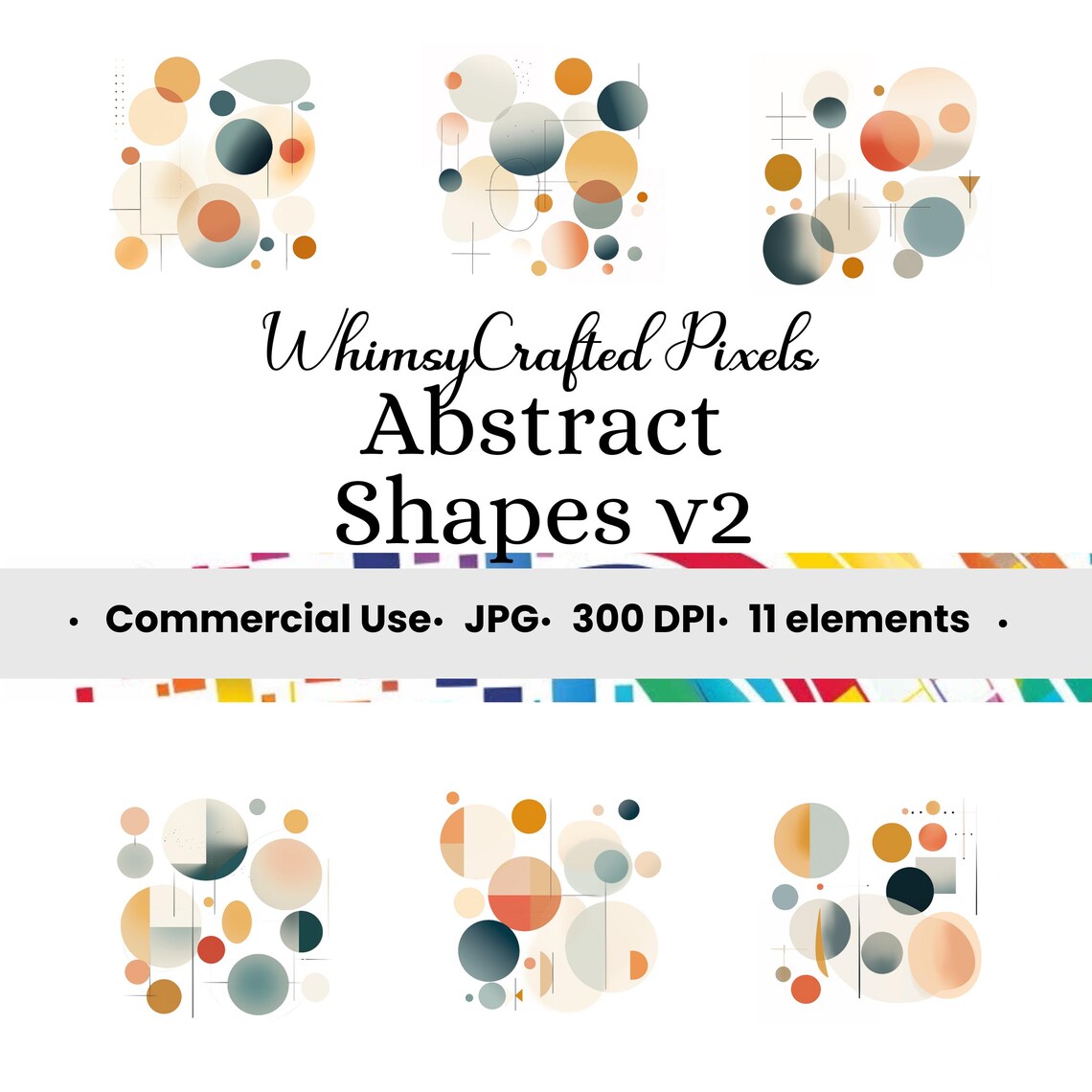 Abstract Shapes V2 Digital Pages | Modern Art Printable Digital ...
