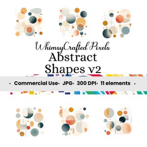 Abstract Shapes V2 Digital Pages | Modern Art Printable Digital ...