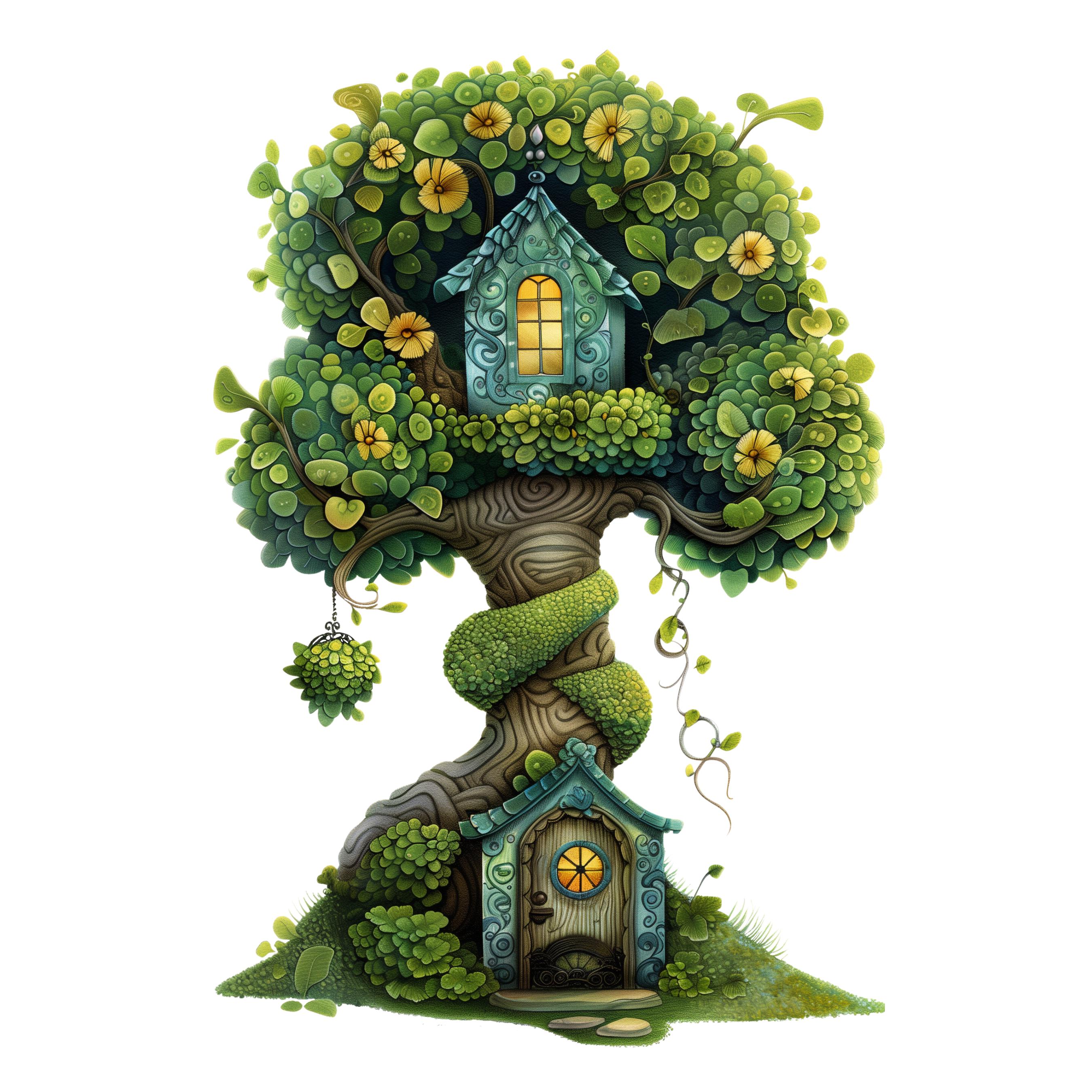 Whimsical Tree House Clip Art Set | Fun Digital Images | Scrapbooks ...