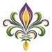 Mardi Gras Fleur-de-lis V1 Clip Art Set | Digital Images for Scrapbooks ...