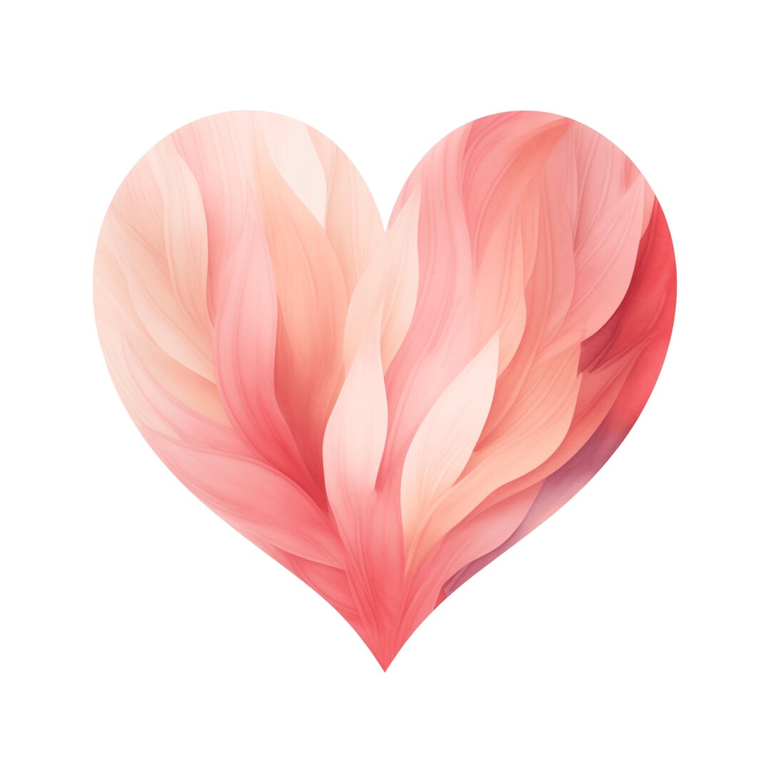 Pink Swirly Hearts Clip Art Set | Valentine Digital Images for ...