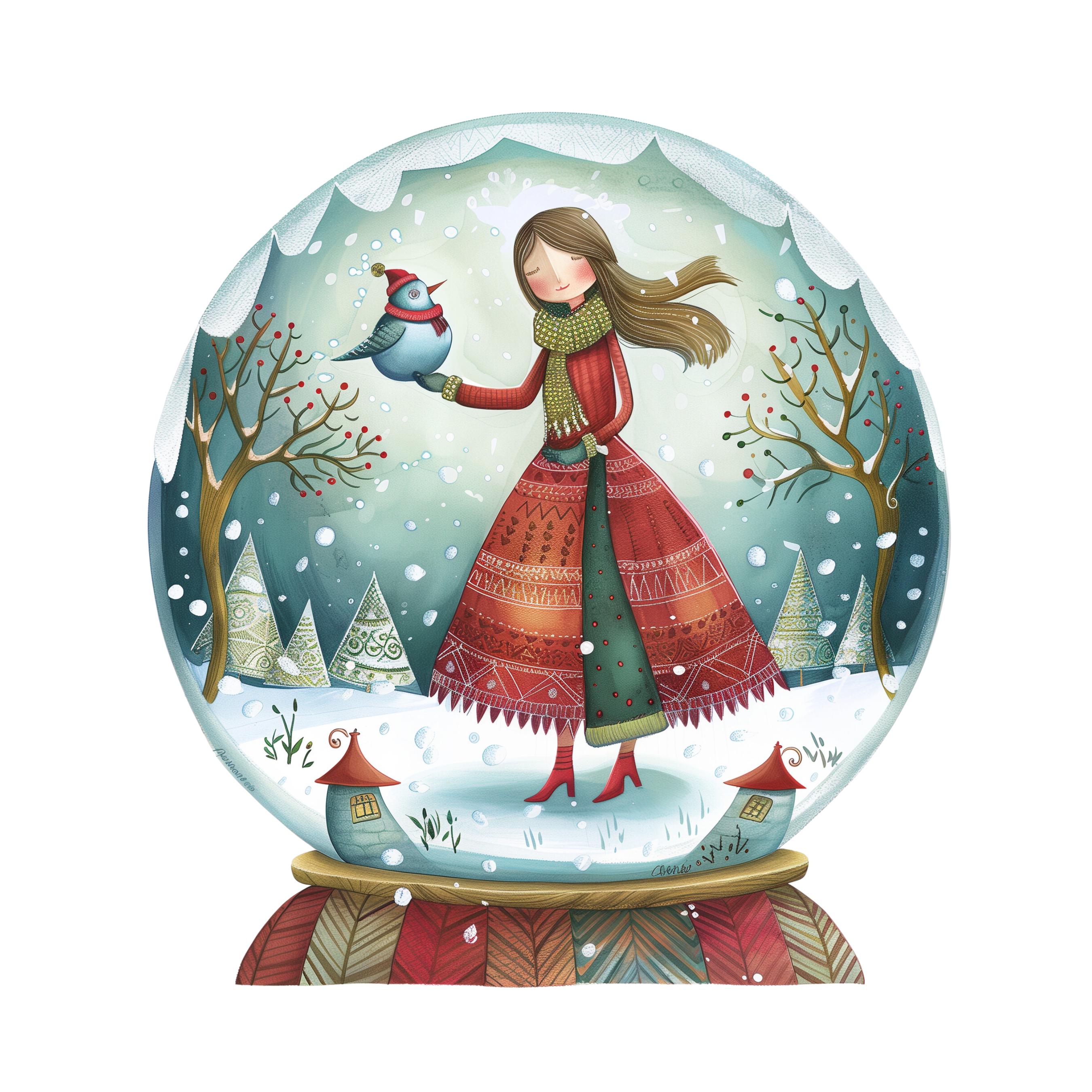 Whimsy Snow Globes Clip Art Set | Winter Digital Images | for Scrapbooks, Card Making, Crafts ...