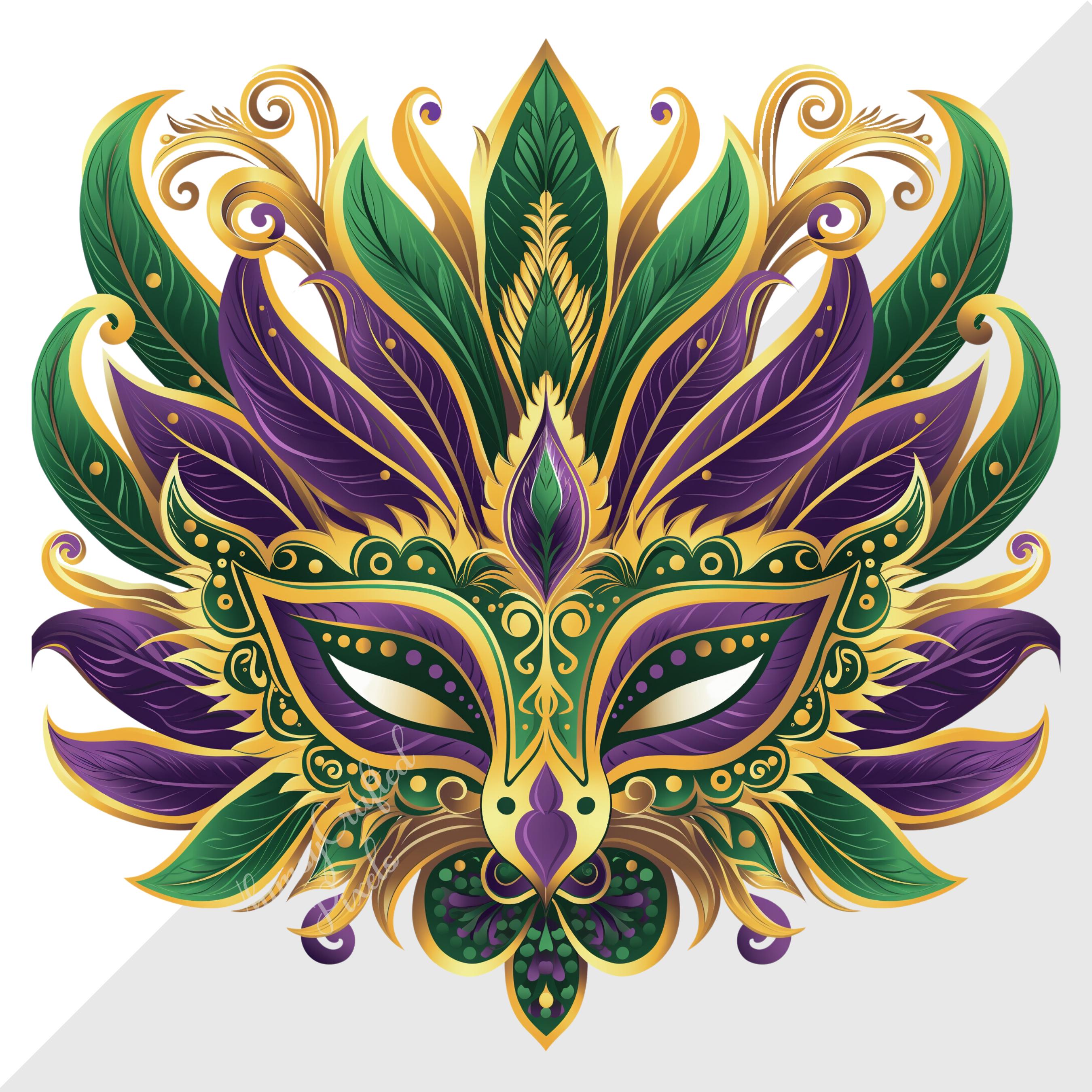 Mardi Gras Masks Clip Art Set | Festive Digital Images for Scrapbooks ...