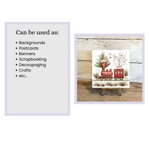 Cute Christmas Trains Digital Pages | Holiday Printable Digital ...