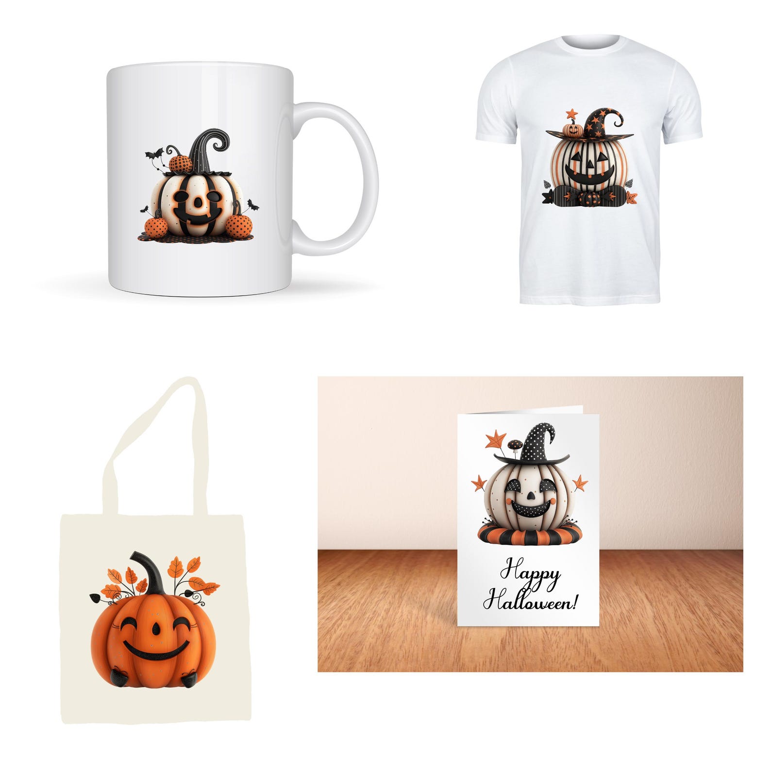 Cute Jack-o-lanterns Clip Art Set | Halloween Digital Images ...