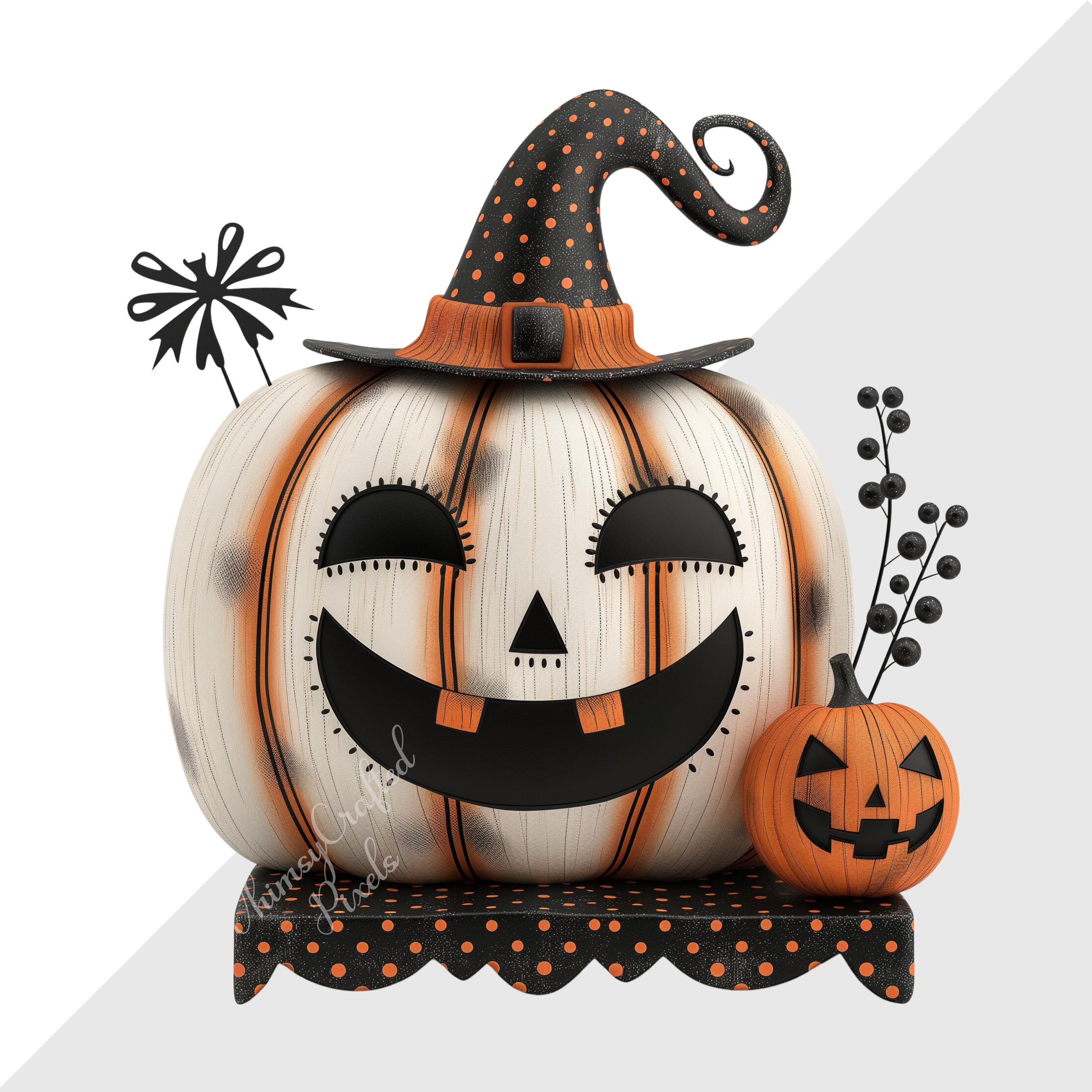 Cute Jack-o-lanterns Clip Art Set | Halloween Digital Images ...