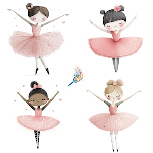 Cute Little Ballerinas Clip Art Set | Digital Ballet Images ...