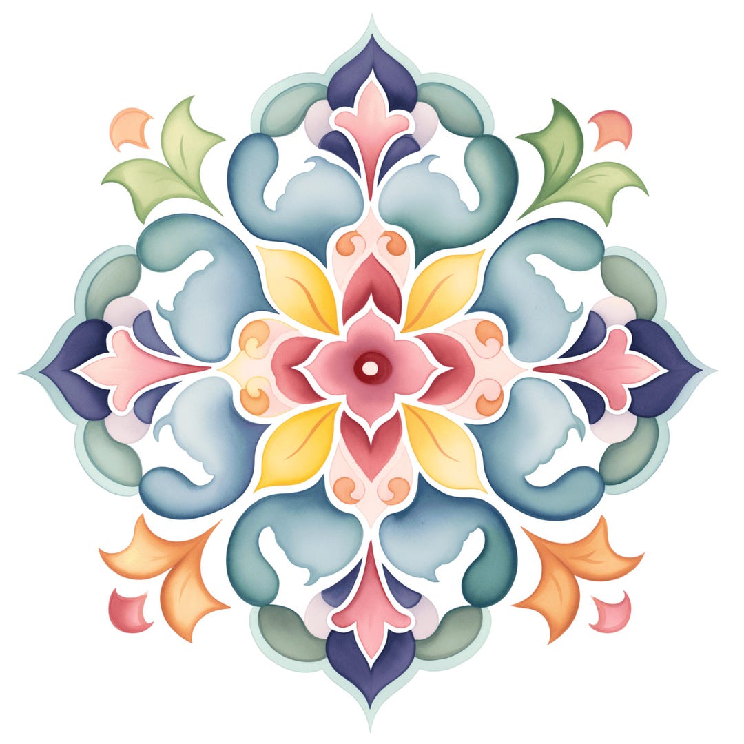 Pastel Quatrefoil Clip Art Set | Ornate Digital Images for Scrapbooks ...