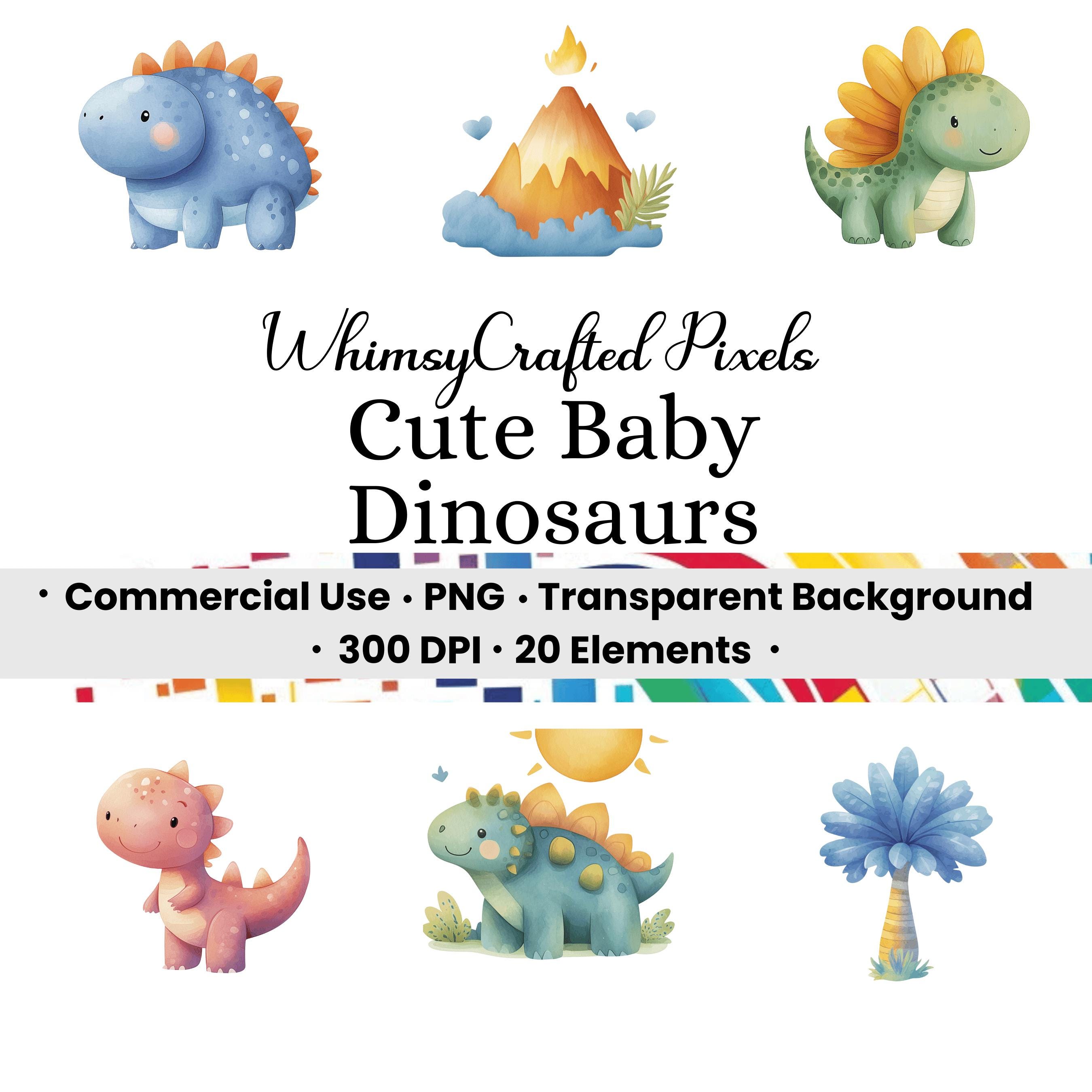 Pastel Baby Dinosaurs Clip Art Set | Dinosaur Digital Images for ...