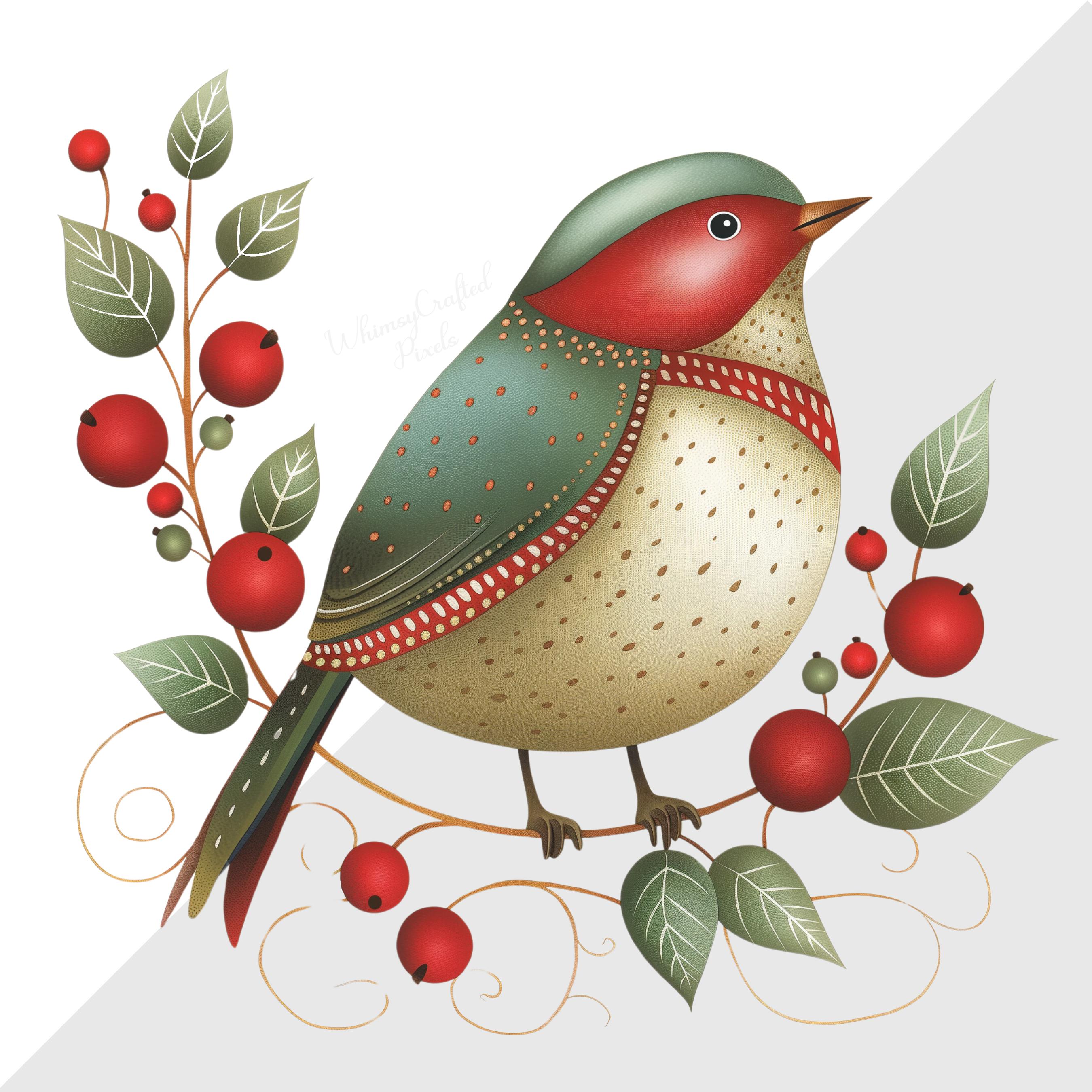 Charming Christmas Birds Clip Art Set | Winter Digital Images ...