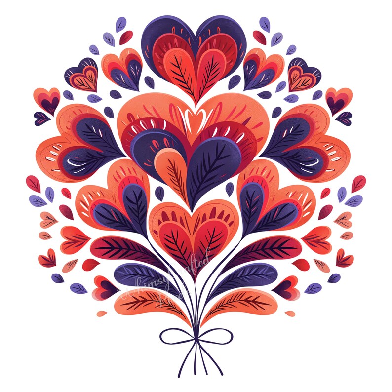 Heart Bouquets V3 Clip Art Set | Valentine Digital Images, Scrapbooks ...