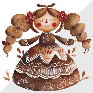 Gingerbread Women Clip Art Set | Holiday Digital Images | for ...