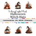 Halloween Witch Hats Digital Pages | Halloween Printable Digital ...
