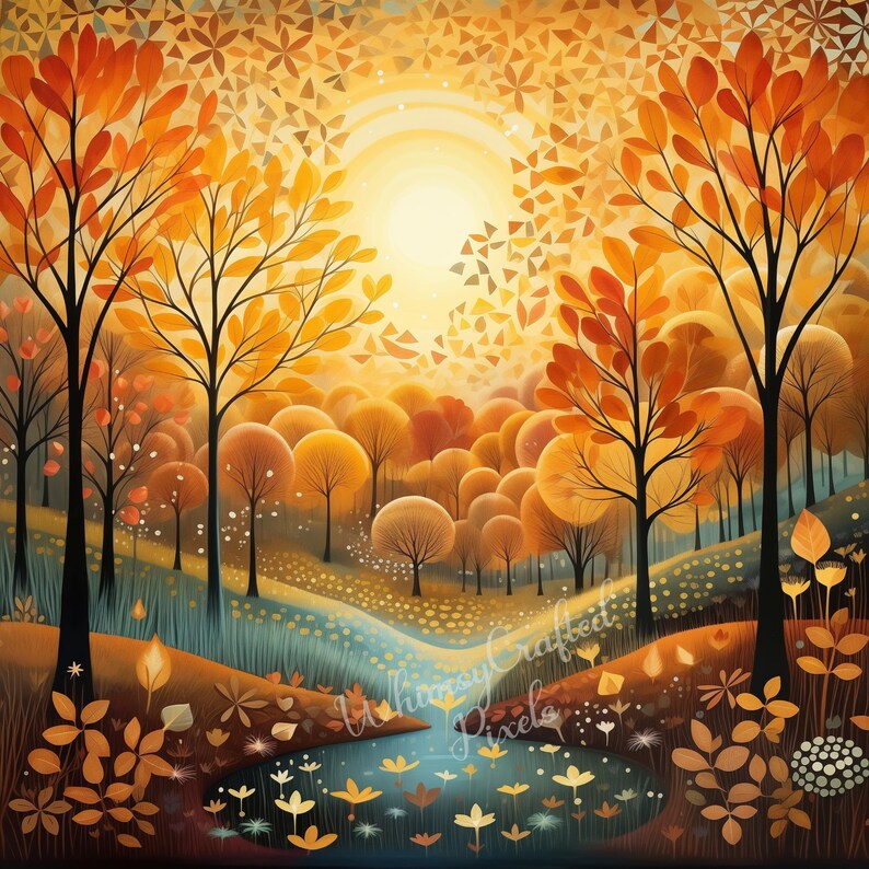 Whimsical Autumn Forests Digital Pages | Fall Printable Digital ...