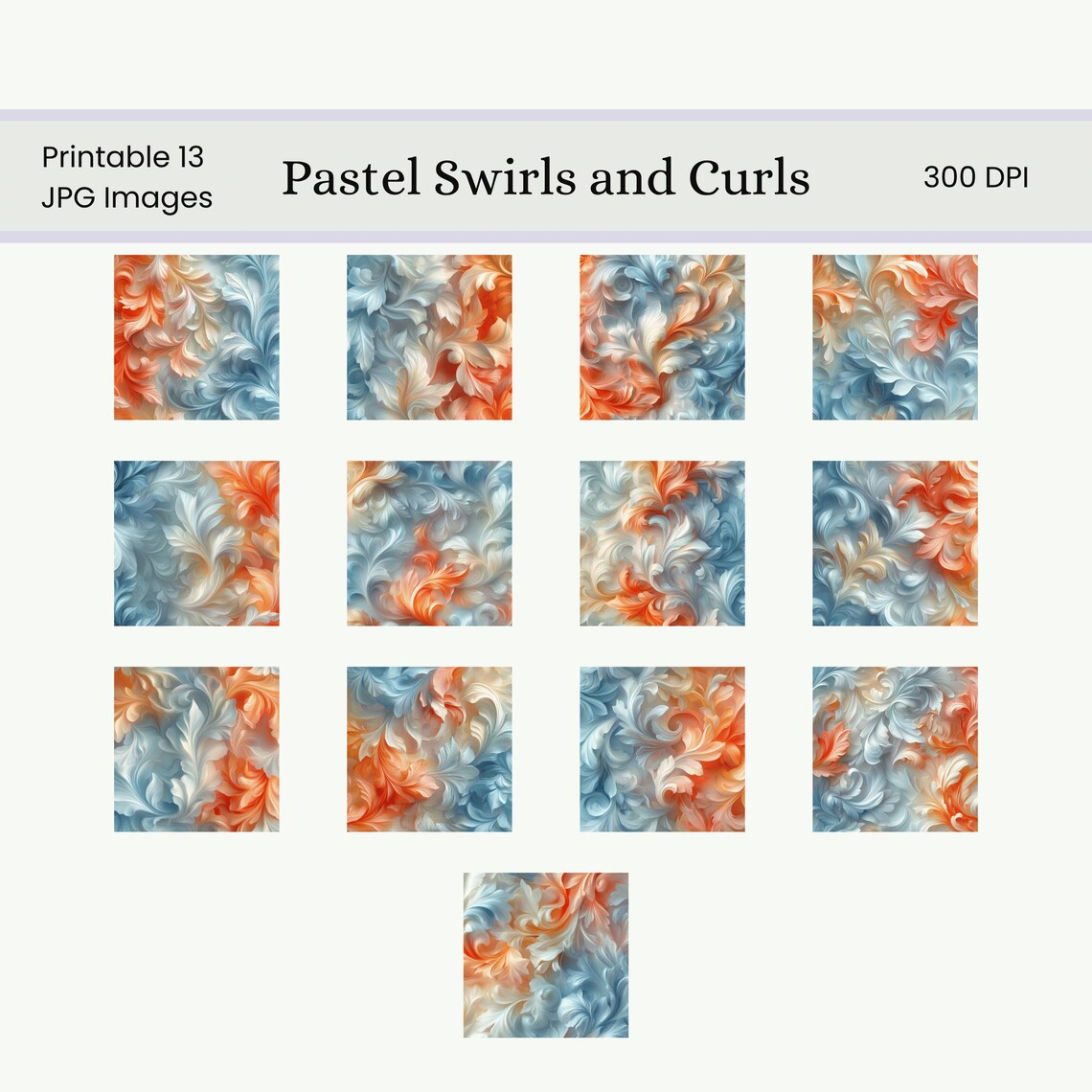 Pastel Swirls and Curls Digital Pages | Printable Digital Swirly ...