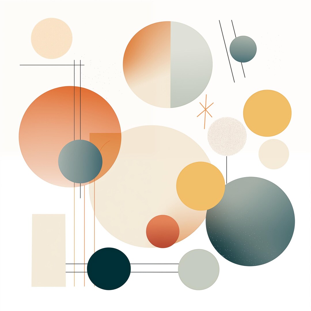 Abstract Shapes V2 Digital Pages | Modern Art Printable Digital ...