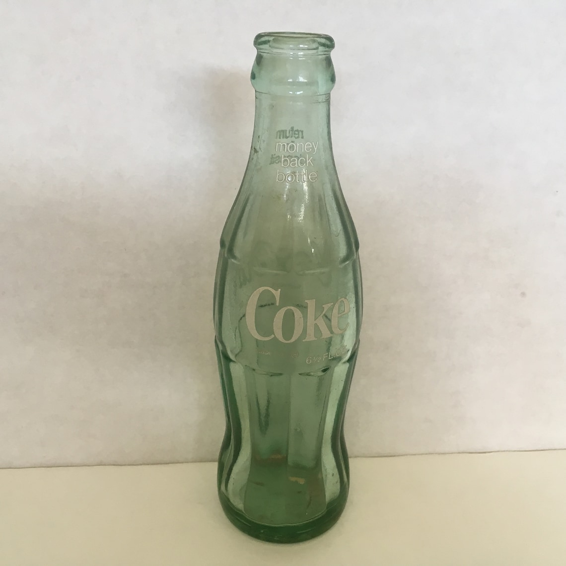 Vintage glass coca cola bottle white lettering 6.5 fl.oz size | Etsy