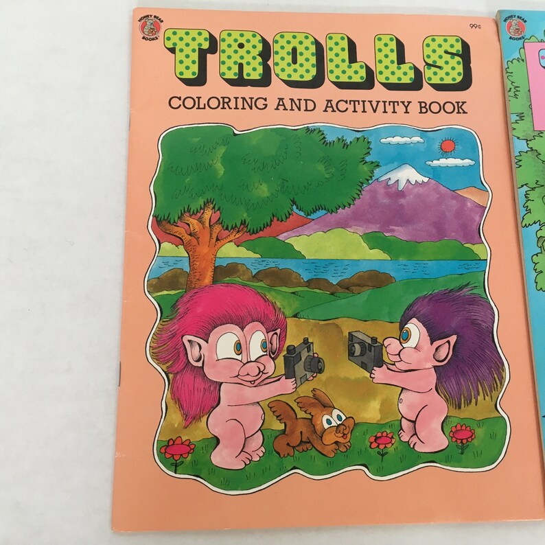 Trolls VTG Retro 1990's Coloring and Activity Book Pad PB Honey Bear ...