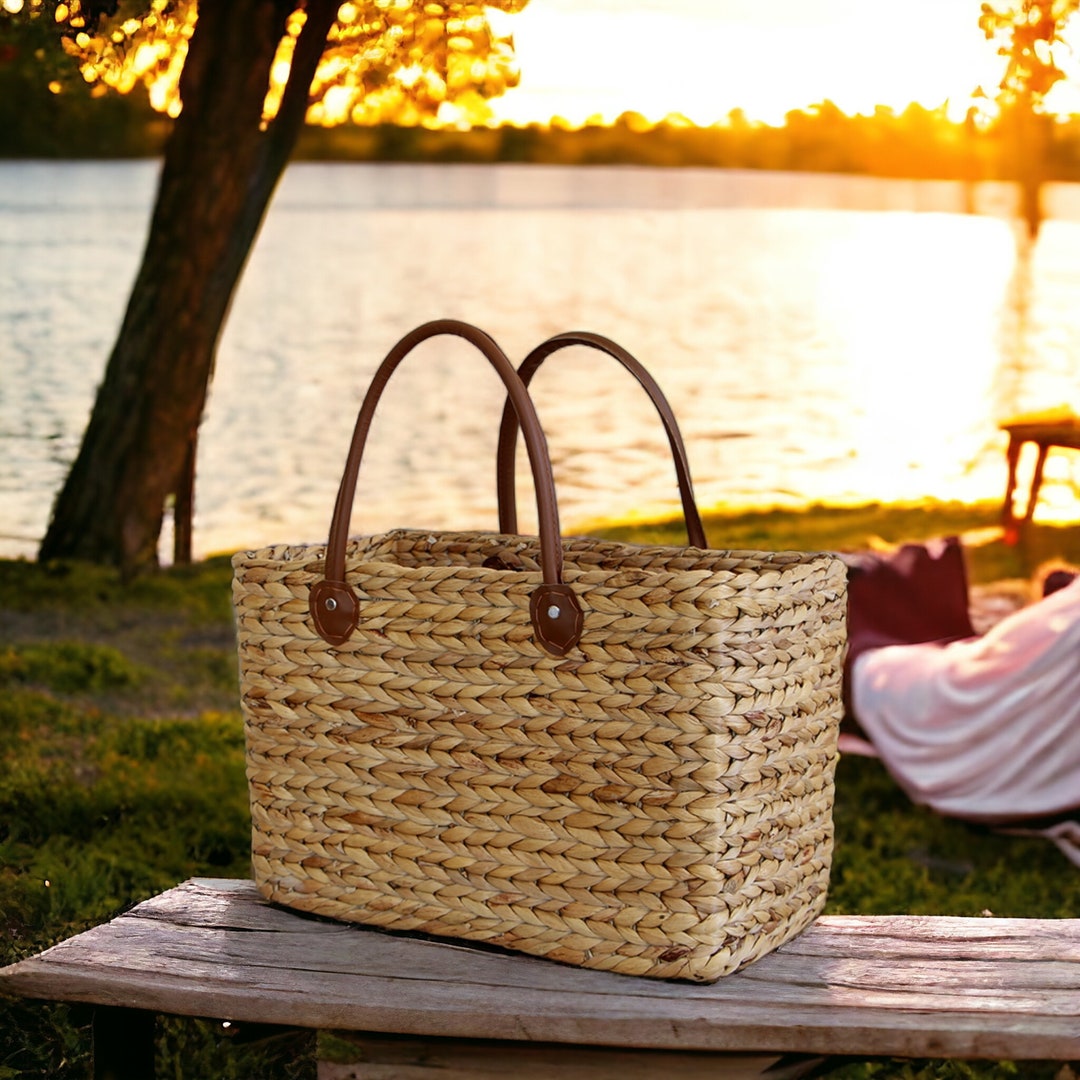 Woven Beach Bag Summer Rattan Boho Summer Bag Wicker Handbag One ...
