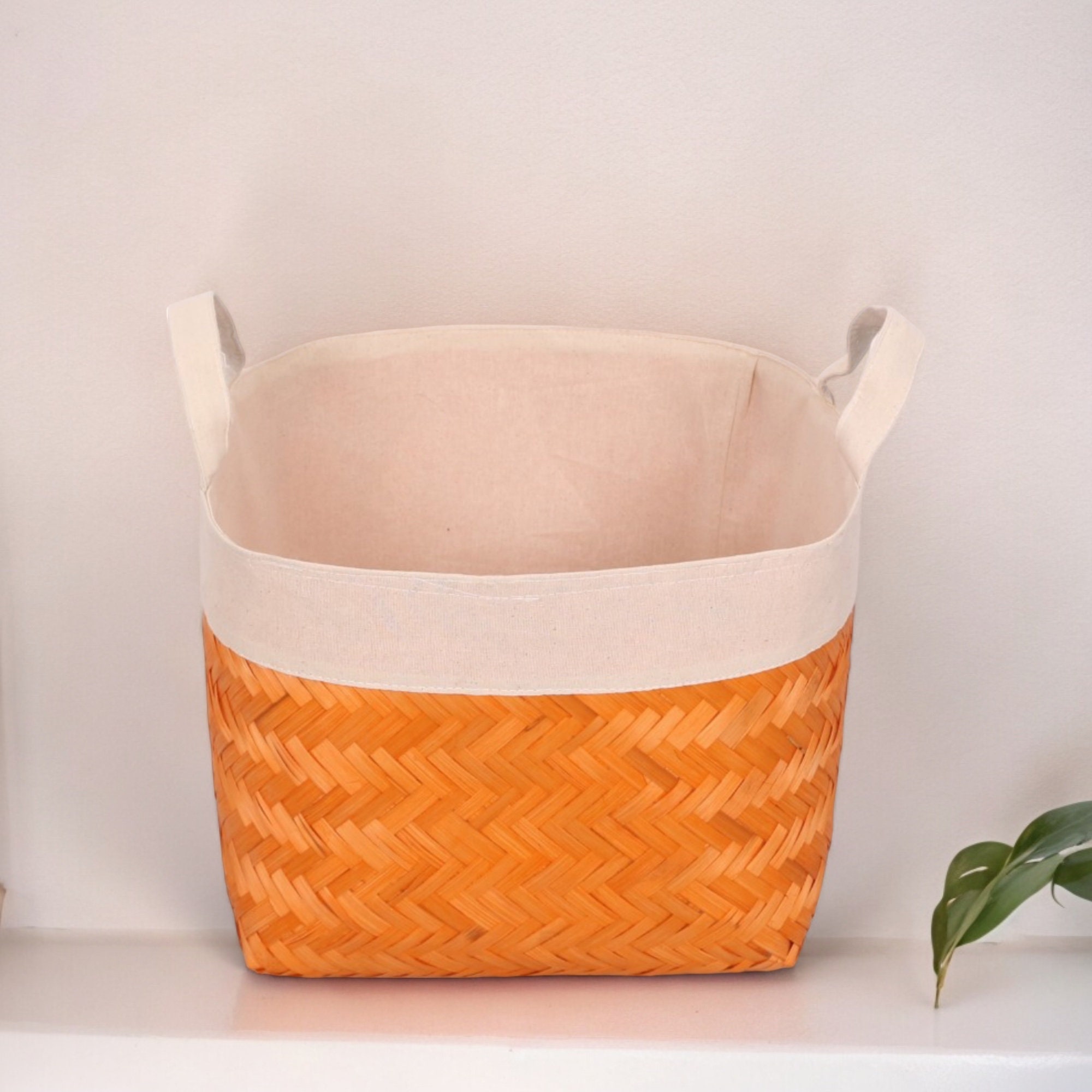 Bamboo Laundry Basket Storage Organization Woven Laundry Basket - Kids ...