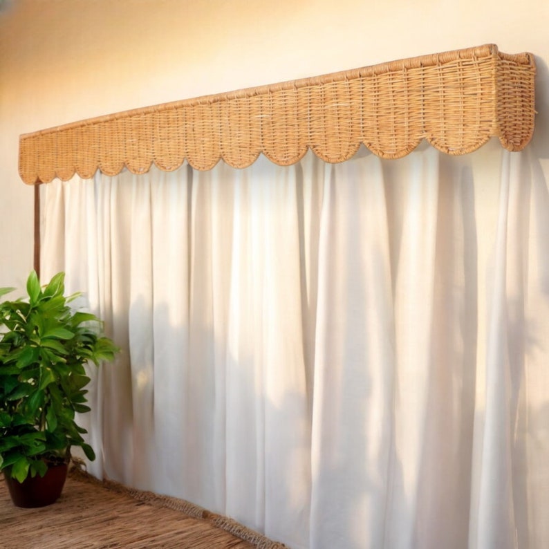 Rattan Curtain Rattan Window Cover Wicker Wall Decor Natural Handmade ...