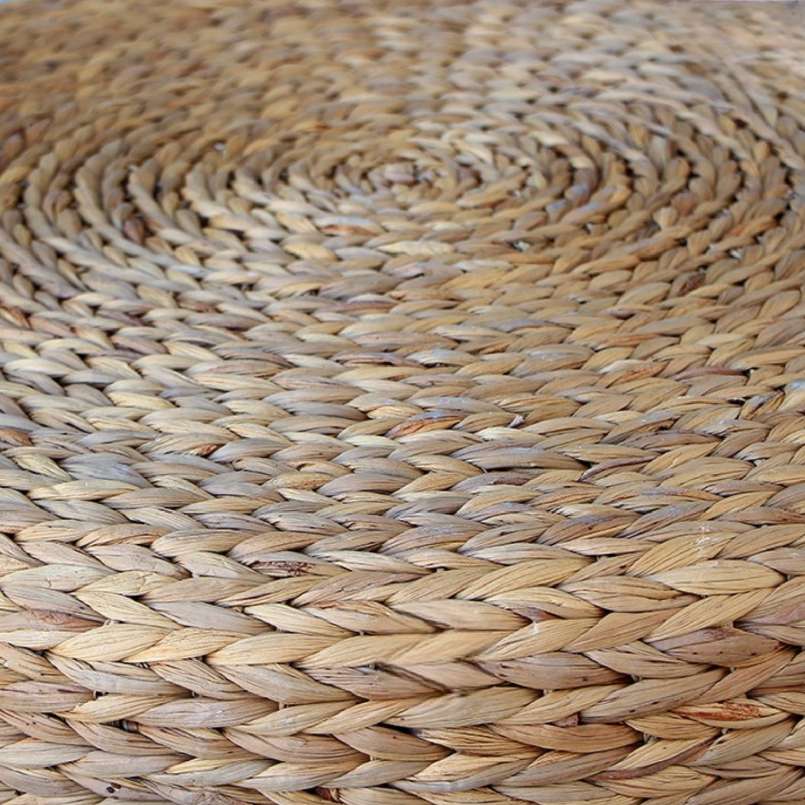 Water Hyacinth Floor Cushion Straw Floor Pouf Footrest Round Coffee ...