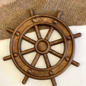 Nautical Inspired Wooden Helm Decor Wooden Helm Decor for Captivating ...