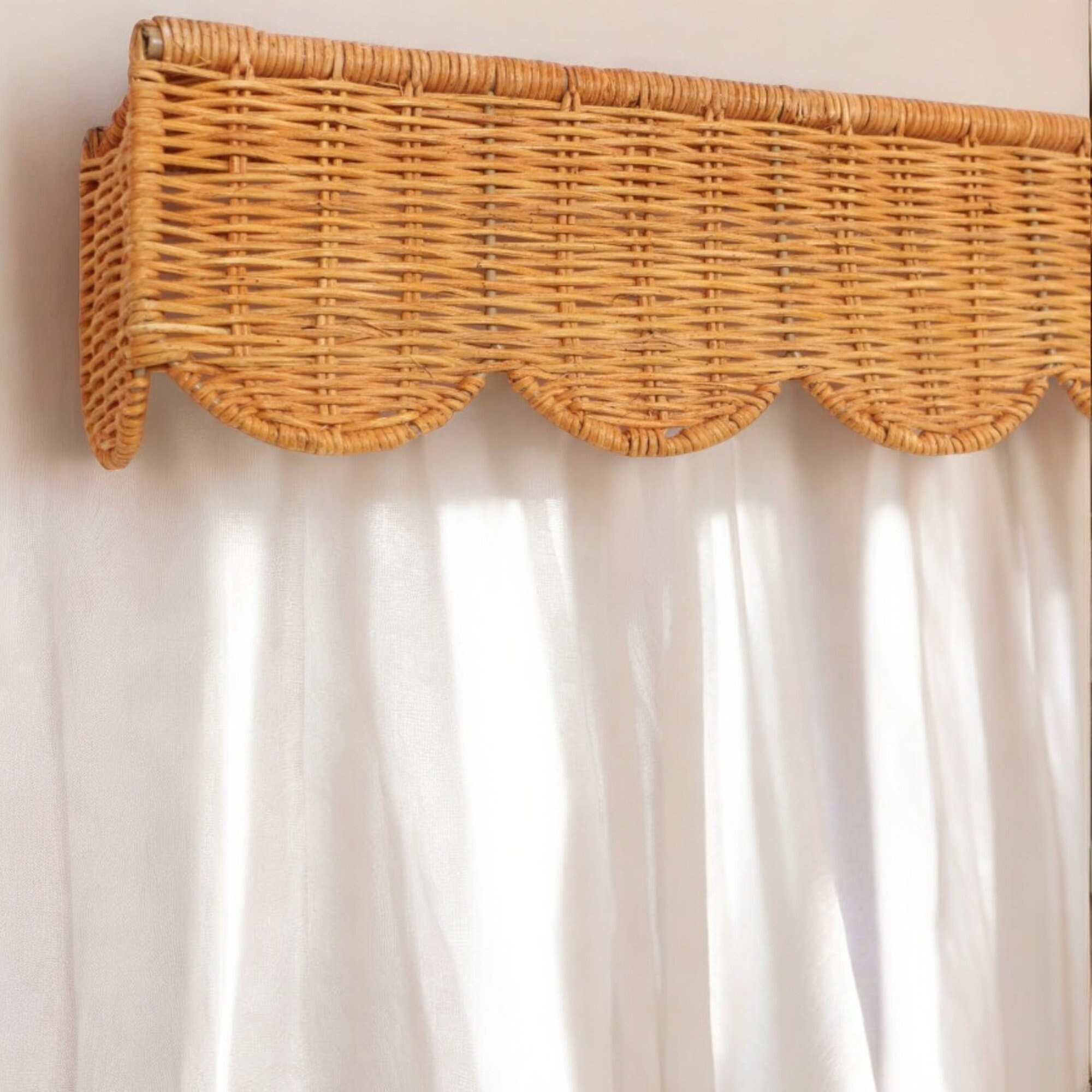 Rattan Curtain Rattan Window Cover Wicker Wall Decor Natural Handmade ...