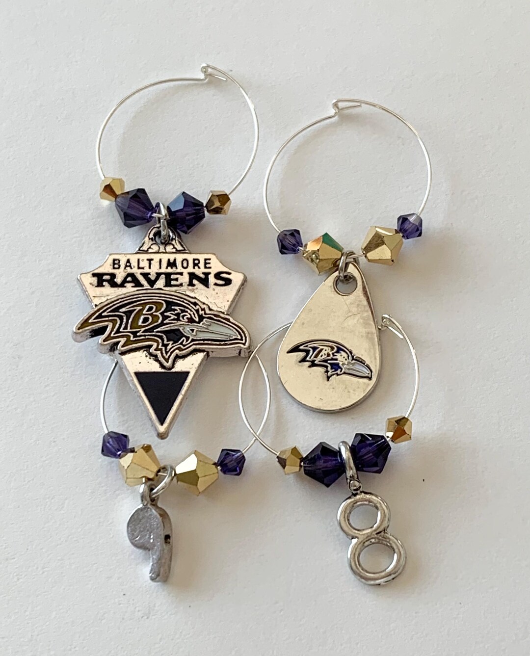 Baltimore 4 PC Wine Charm Set! - Etsy