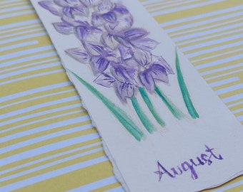Watercolor Birth Month Flower Bookmark - Etsy