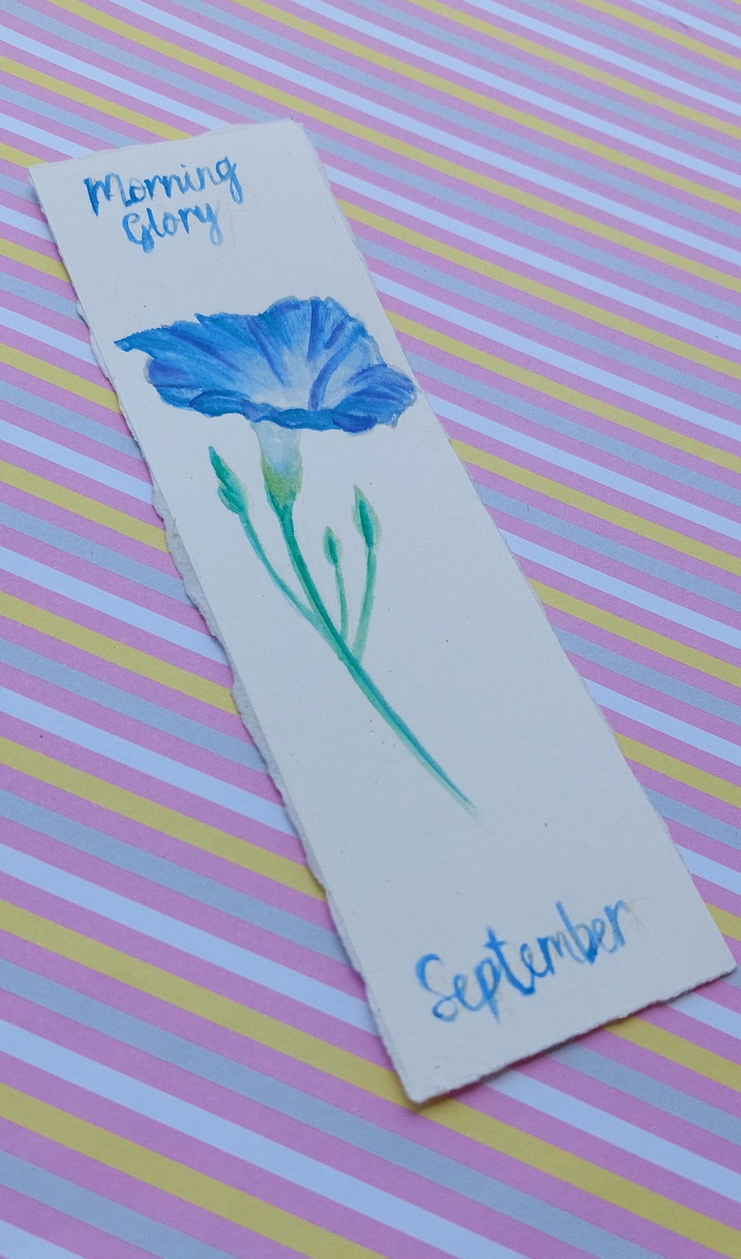 Birth Month Watercolor Bookmark - September - Etsy