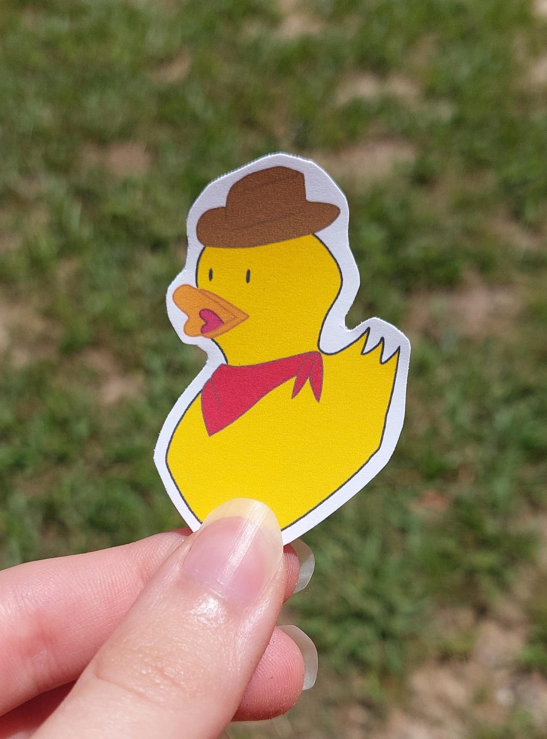 Cowboy Duck Sticker - Etsy