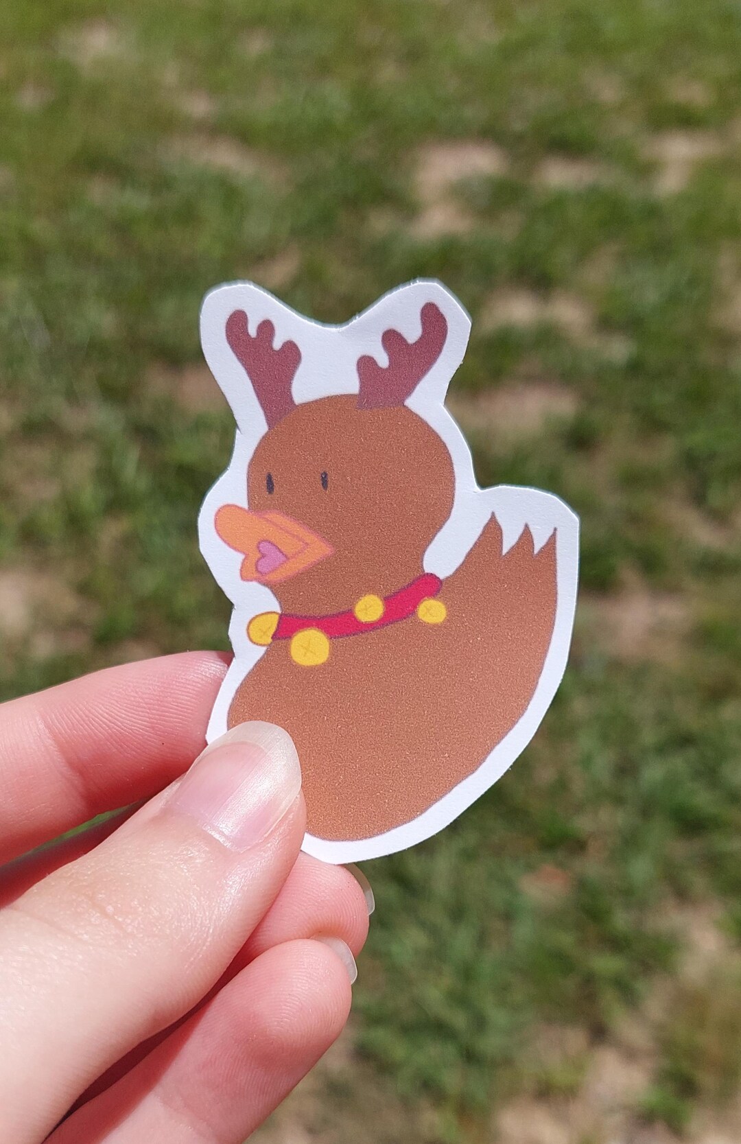 Reindeer Duck Sticker - Etsy