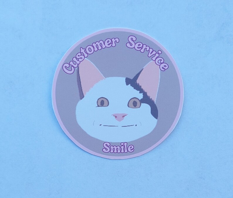 Customer Service Smile Sticker - Etsy