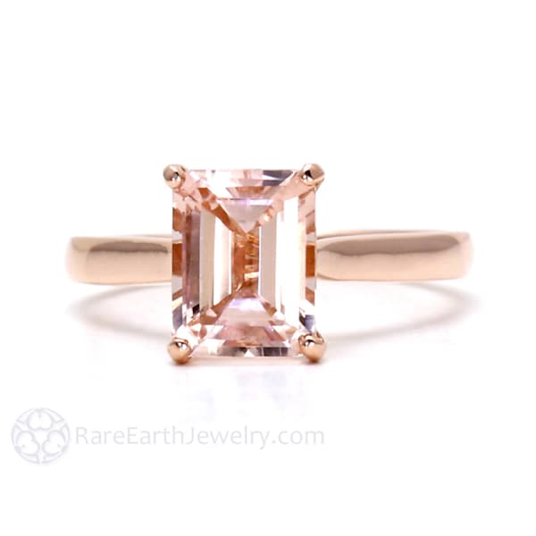 Morganite Solitaire - Etsy