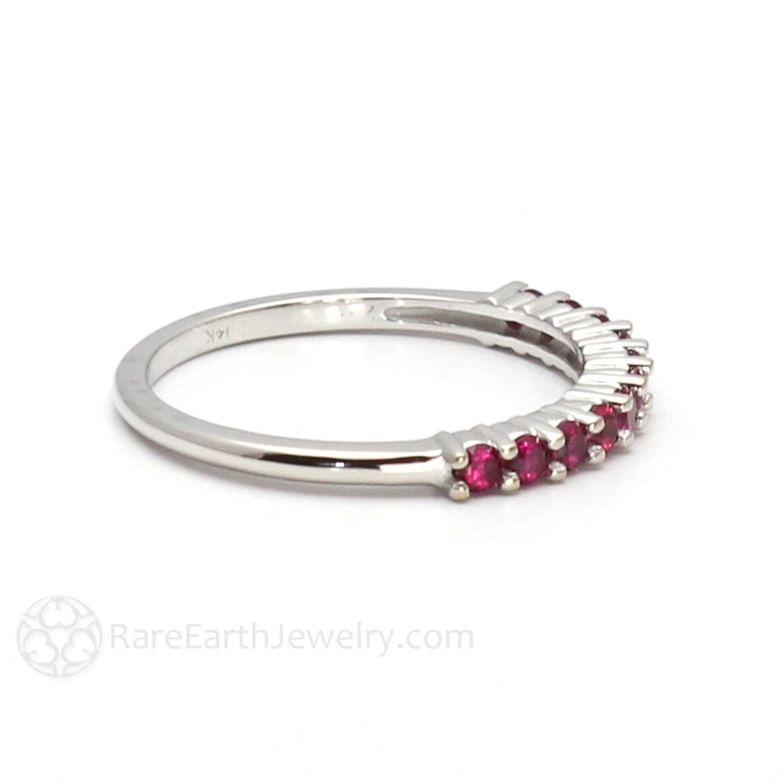 Ruby Wedding Ring Ruby Anniversary Band Real Natural Ruby - Etsy