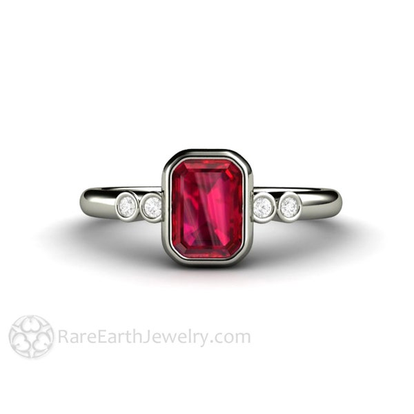 Bezel Set Ruby - Etsy
