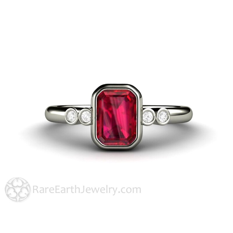 Bezel Set Ruby - Etsy