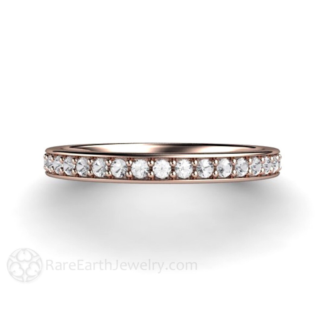 Natural Diamond Wedding Band Real Diamond Wedding Ring Anniversary Band ...