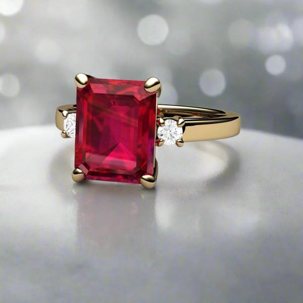 Large Ruby Ring - Etsy