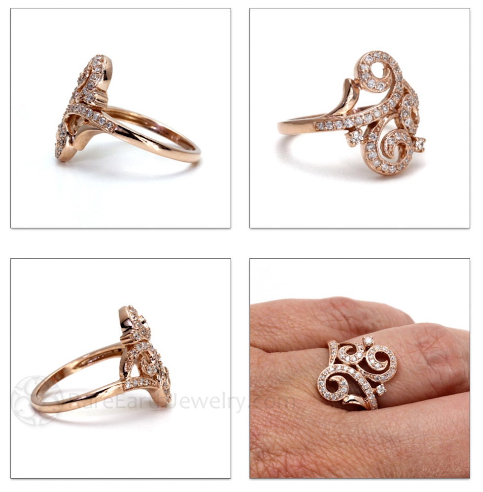 Victorian Style Engagement Ring Antique Georgian Design Right - Etsy